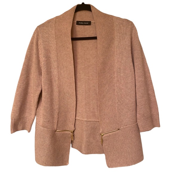Ivanka Trump | Jackets & Coats | Ivanka Trump Womens Pink Open Cardigan ...